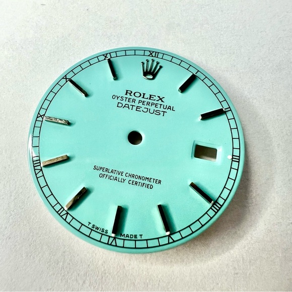 Rolex | Accessories | Rolex Datejust 277mm Tiffany Color Roman Numerals ...